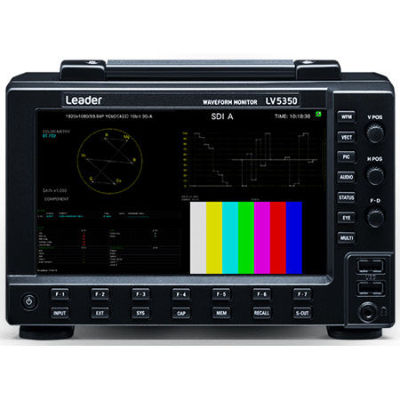 Leader LV5350 Waveform Monitor w/ Dual 3G SDI Inputs & 7-inch Full HD ...