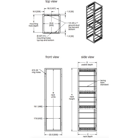 Middle Atlantic GRK-40-24HLRD 40 Space 24 Inch Deep Rack with ...