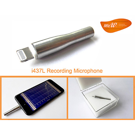 MicW i437L Type II Omni Measurement Microphone with Lighting Connector ...