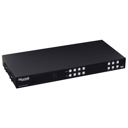 MuxLab 500412-V2 HDMI 4x4 Matrix Switch Kit - HDBT/PoC/4K/60