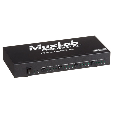 MuxLab 500440 4x4 4K-UHD HDMI Matrix Switcher
