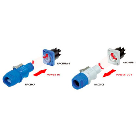 NEUTRIK NAC3FCA powerCON Lockable Cable Connector Power-in Screw ...