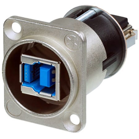 NEUTRIK NAUSB3 Feed Through USB 3.0 Compatible - Reversible - Nickel