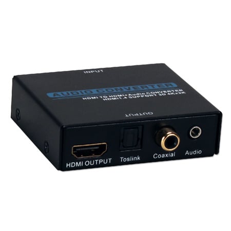 HDMI 4K Audio De-Embedder/Extractor with HDMI Pass Through Port