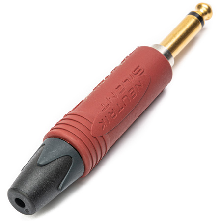 Neutrik NP2X-AU-SILENT 1/4 Inch TS Phone Plug - Gold with Ground Lift