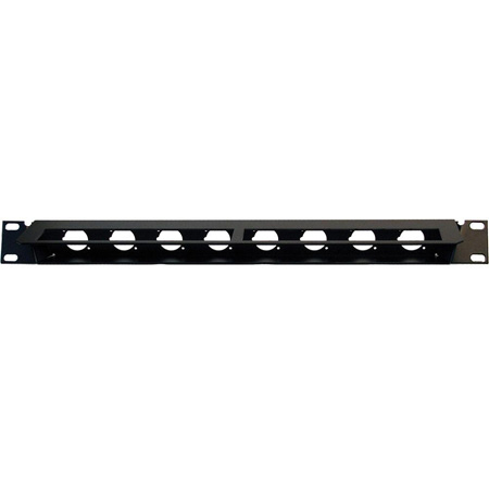 NEUTRIK NZP1RU-8 Angled Rack Panel - 19in 1RU 8 D-Shape Cutouts