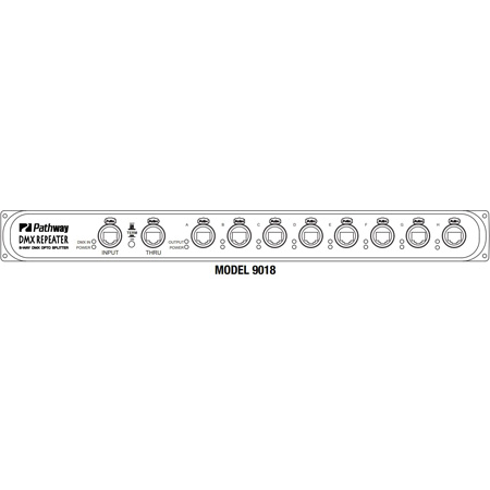 Pathway Connectivity PWREP RM P8 RJ45EC FRONT NONRDM DMX Repeater ...