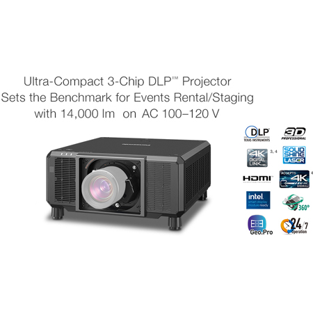 Panasonic PT-RZ14KU 14800 Lumens WUXGA 1900 x 1200 Resolution Compact 3 ...