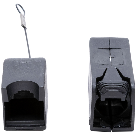 PRJ0V2-BK/10T ProShell Durable RJ45 Backshell Black Shell and Cap - 10 Pack