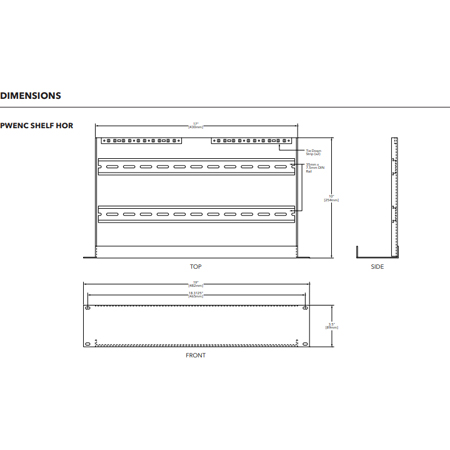 Pathway Connectivity PWENCSHELFHOR 2RU Shelf Unit for DIN Enclosure ...