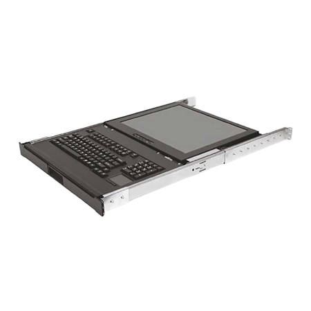 Recortec RMM-627B 1RU Rackmount KVM Console with 17 Inch LCD/Full Size ...
