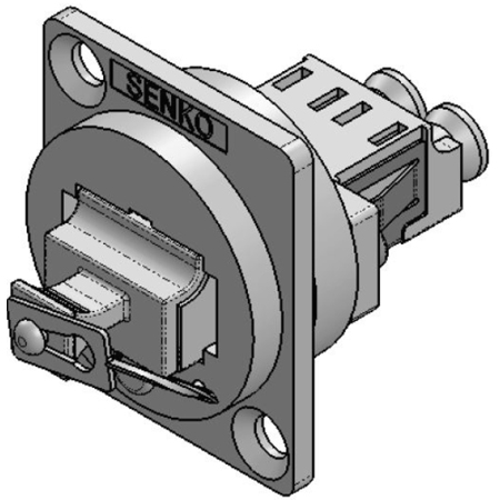 Senko UBC-181 LC Duplex Multimode Fiber Optic Panel Connector w/Shutter ...