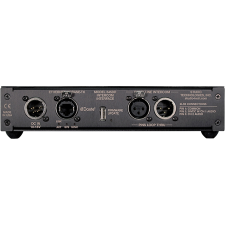 Studio Technologies Model 545DR Dante Intercom Interface for 2-channel ...