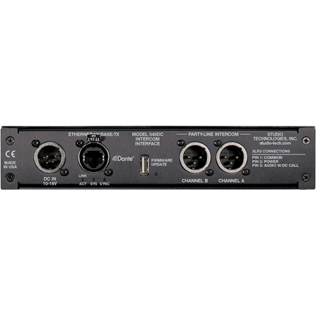 Studio Technologies Model 545DC Dante to 2-Channel Party Line Intercom ...