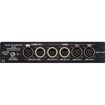Studio Technologies Model 45A 2-Wire Analog Audio to 4-Wire Analog ...