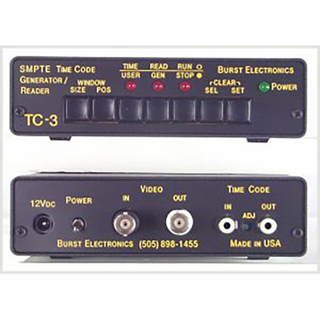 Burst TC-3 SMPTE Time Code Reader/Generator