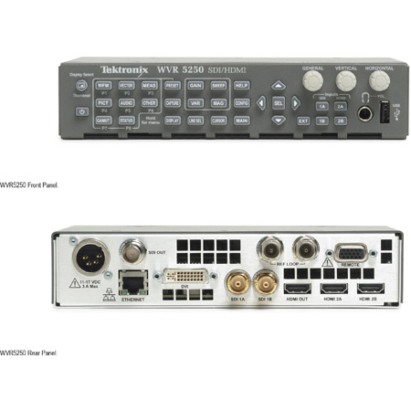 Tektronix WVR5250 1RU Compact SDI/HDMI Multiformat Waveform Rasterizer