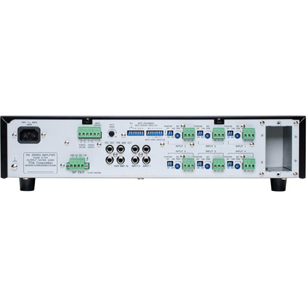 TOA A-712 120W Mixer Amp w/6 Mic/Line 2 Aux & 1 Module Slot 2RU