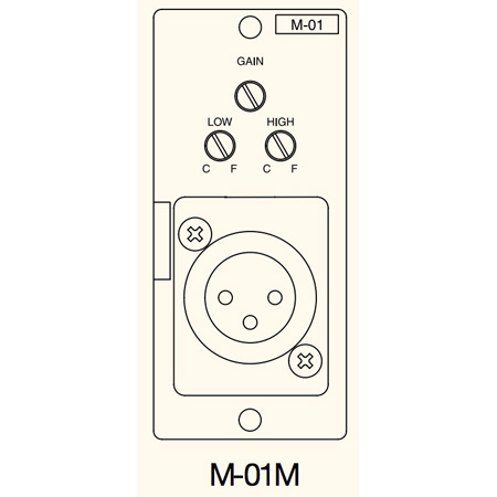 TOA M-01M Balanced Mic Input Module w/Lo/High Cut Filters & XLR-M
