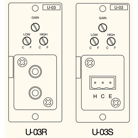 TOA U-03S Line Input Module w/Lo/High Cut Filters & Screw Terminals