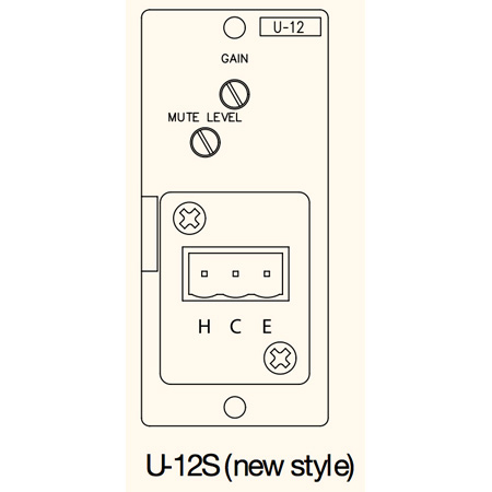 TOA U-12S Unbalanced Line Input Module Variable Mute Receive with Screw Terminals