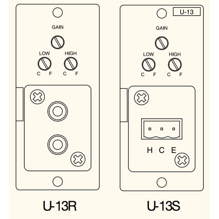 TOA U-13S Unbalanced Line Input with High/Low Cut Filters and Mute-Receive with removable ...