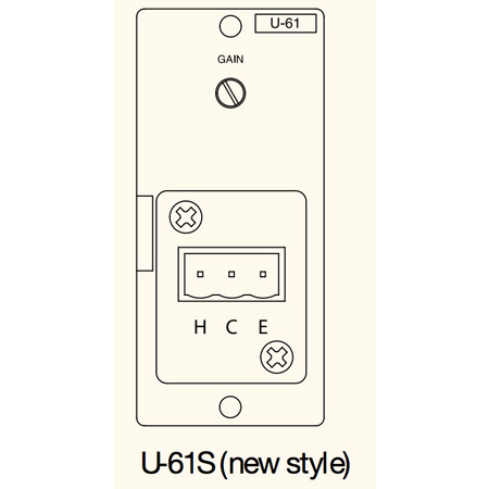 TOA U-61S Unbalanced Line In Module with Compressor & Screw Terminals