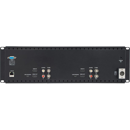 ToteVision LED-712-4K2 3RU Dual 7-Inch 1920x1200 450 Nit Rackmount ...