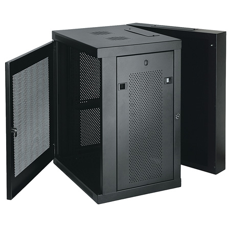 Tripp Lite 15U Low-Profile Wall-Mount Rack Enclosure Cabinet Double ...