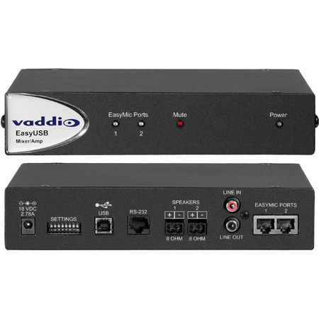 Vaddio 999-86400-000 EasyTALK USB Audio Bundle - One EasyUSB Mixer/Amp ...