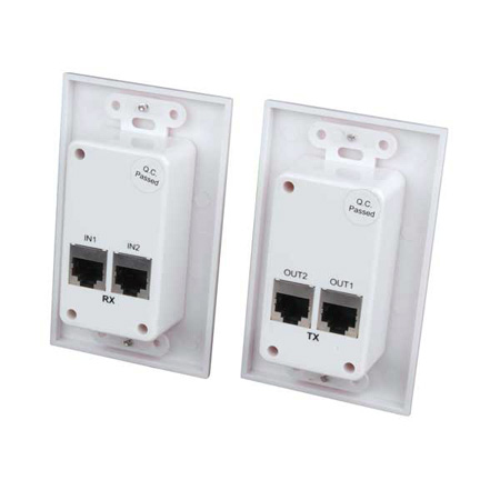 Vanco 280725 HDMI Wall Plate Extender over 2 UTP Cables with IR Control ...