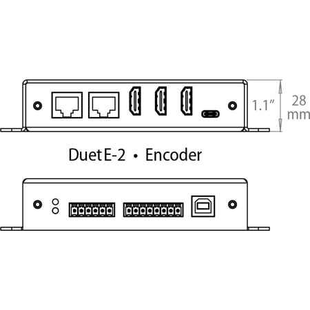 Visionary Solutions DuetE-2 A/V Encoder 4K UHD over IP Cinema Quality ...