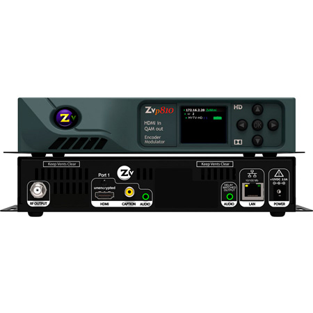 ZeeVee ZvPro 810 Single Channel Unencrypted HDMI Encoder/QAM Modulator