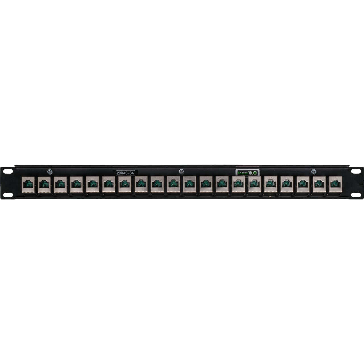 My Custom Shop 20X45-6A Cat6a 20-Port Shielded Female RJ45 Feedthrough ...