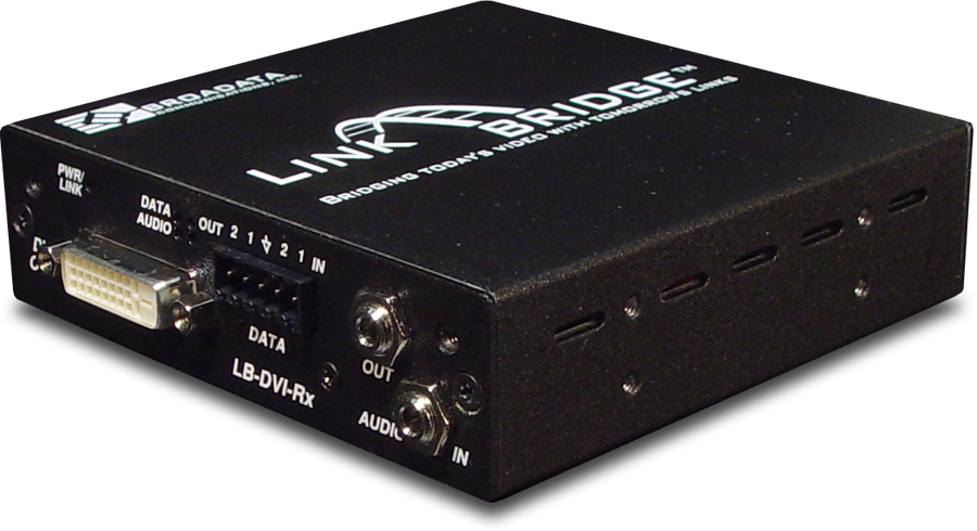 Link Bridge LBO-DVI-AD DVI w/Audio & Data Over 1 SC Multimode Tx/Rx System