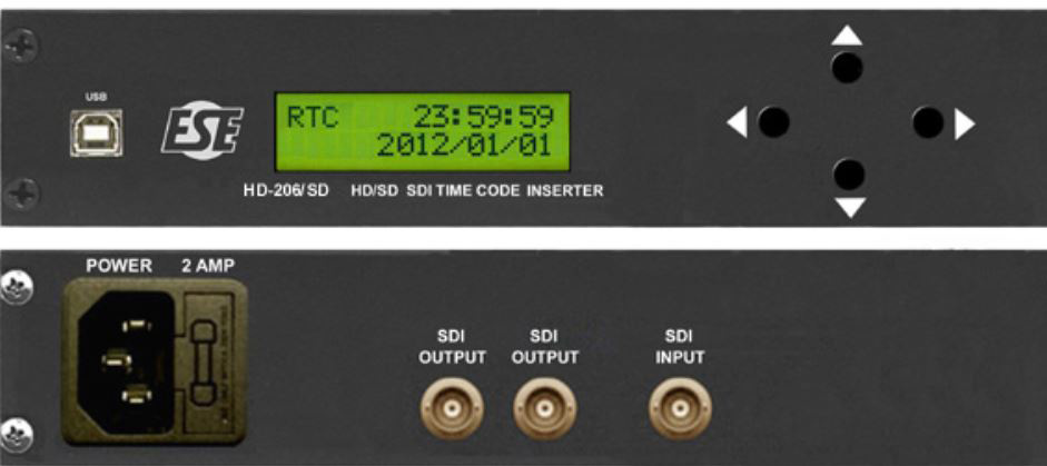 ESE HD 206/S/SD/1/P HD/SD SDI Standalone Video Time & Date Inserter