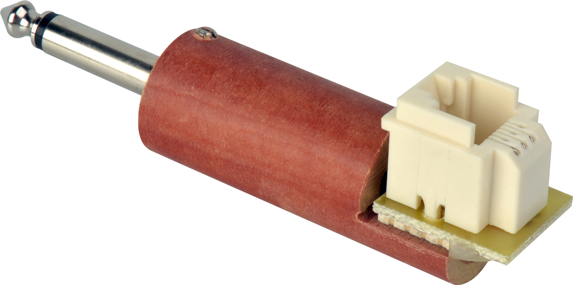 1/4in Phone to RJ-11c Modular - Wooden Barrel