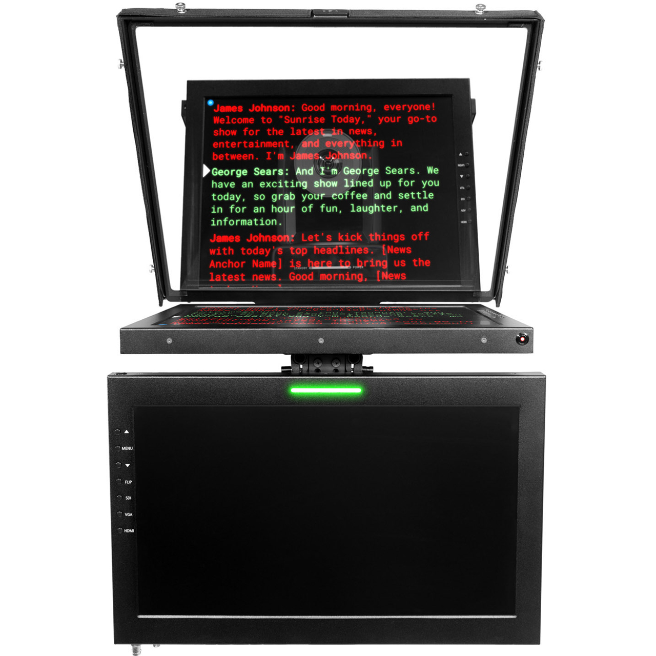 Ikan PT4900-PTZ-TM-V2-PEDESTAL 19 Inch PTZ Teleprompter with Widescreen ...