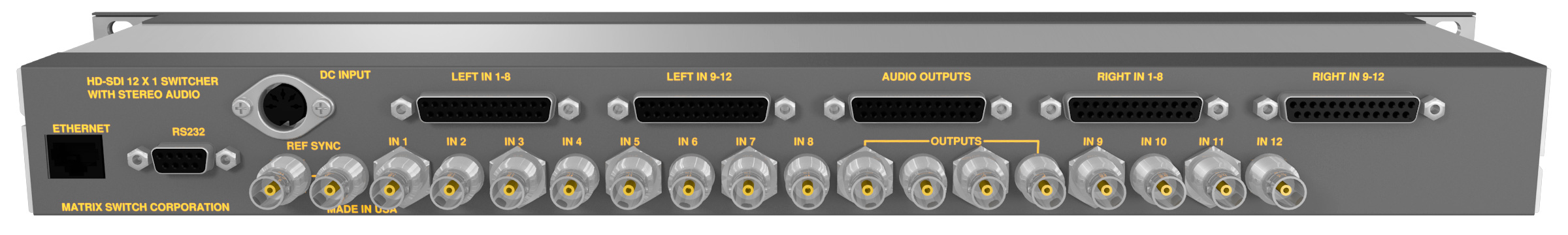 Matrix Switch MSC-HD121AAS 12 Input 1 Output 3G-SDI Video Router With ...