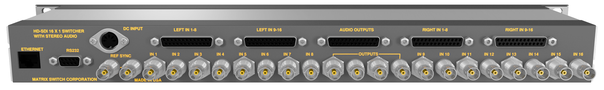 Matrix Switch MSC-HD161AAS 16 Input 1 Output 3G-SDI Video Router With ...