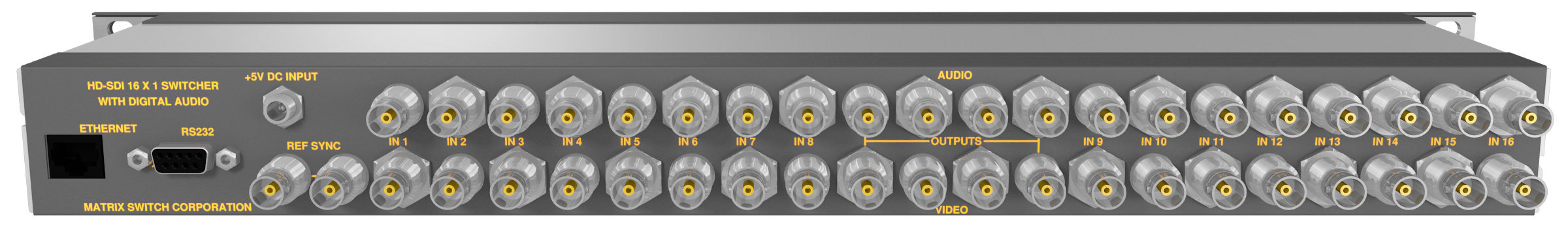 Matrix Switch MSC-HD161DEL 16 Input 1 Output 3G-SDI Video Router With ...
