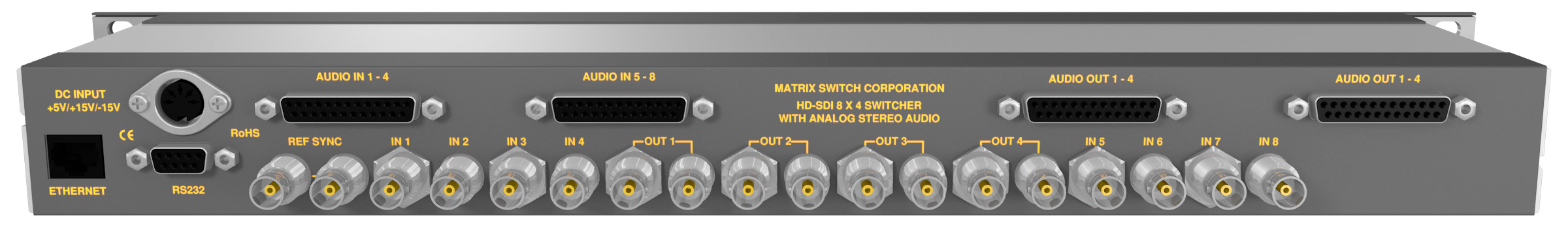Matrix Switch MSC-HD84AAS 8 Input 4 Output 3G-SDI Video Router With ...