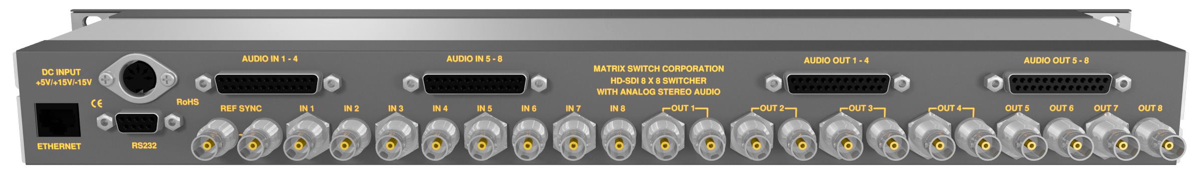 Matrix Switch MSC-HD88AAL 8 Input 8 Output 3G-SDI Video Router With ...