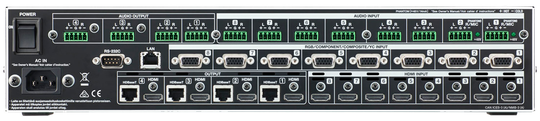 Roland XS-84H 8-in x 4-out Multi-Format AV Matrix Switcher
