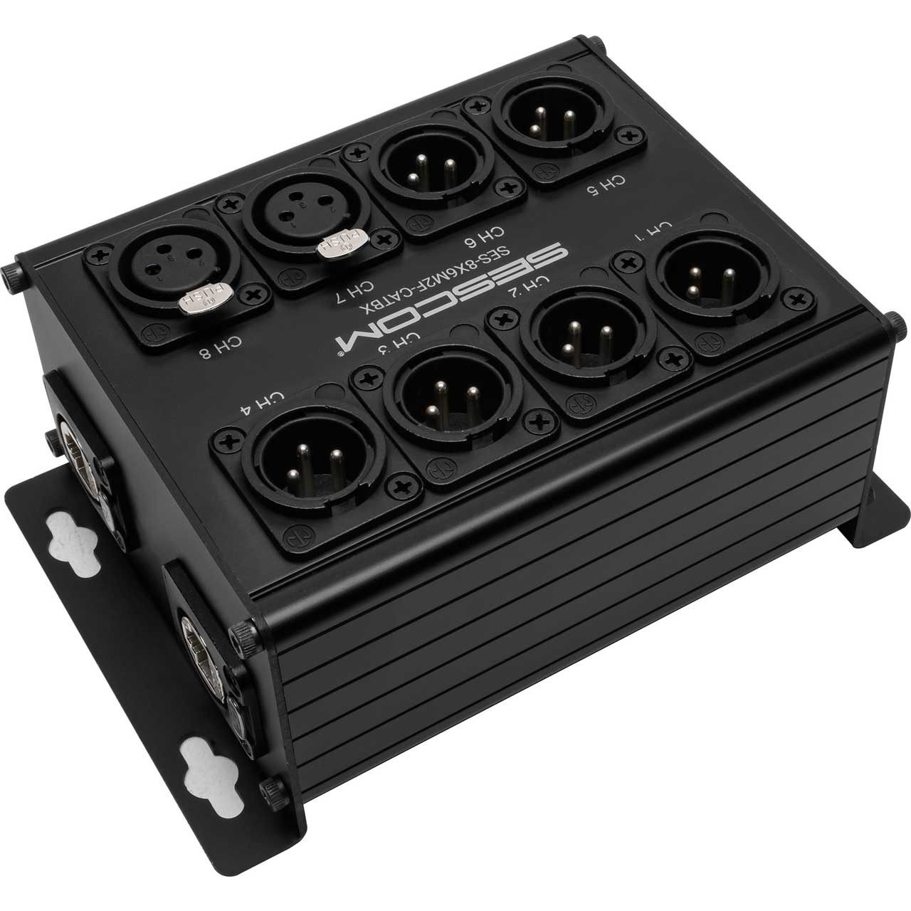 Sescom 8 Channel Passive Balanced Audio Adapter Box over CAT 5/6/7 - 2 ...