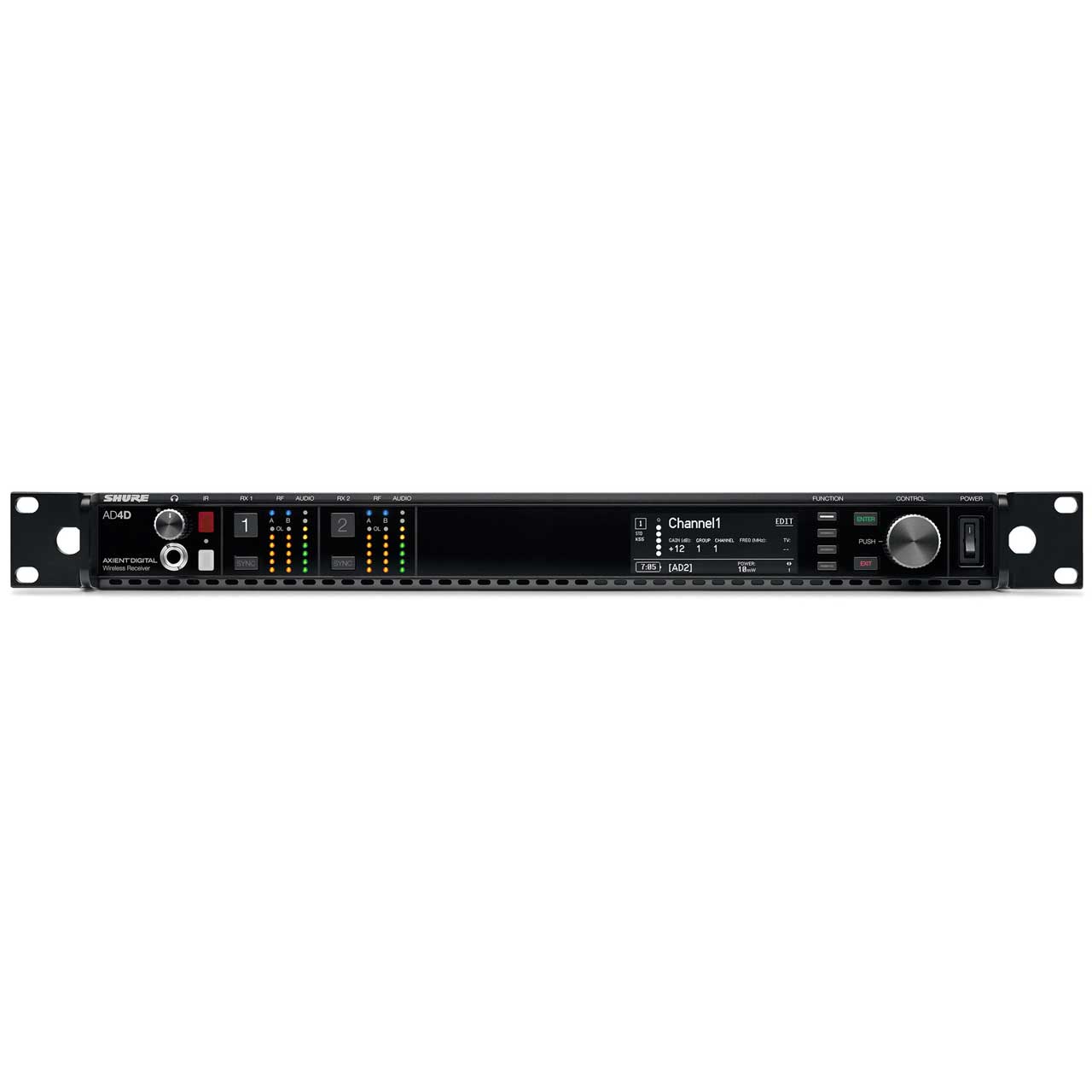 Shure AD4D Axient Digital Dual Channel Wireless Receiver - 606-810 MHZ