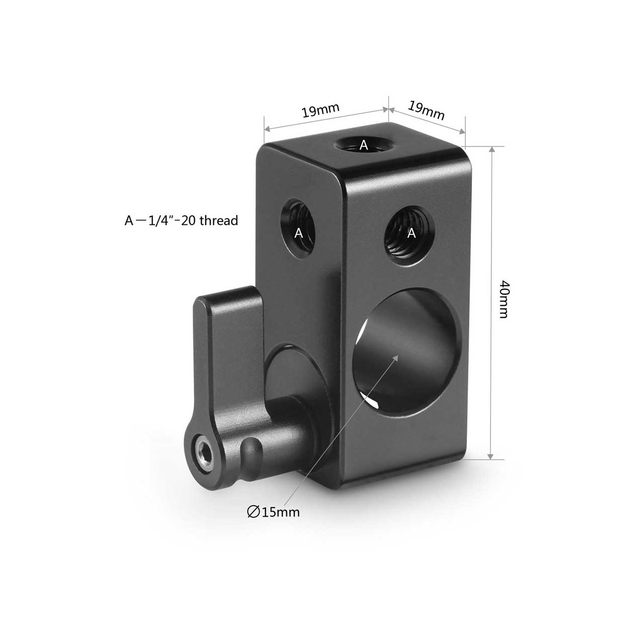 SmallRig 843 Single Rod Clamp - 15mm (4 thread)