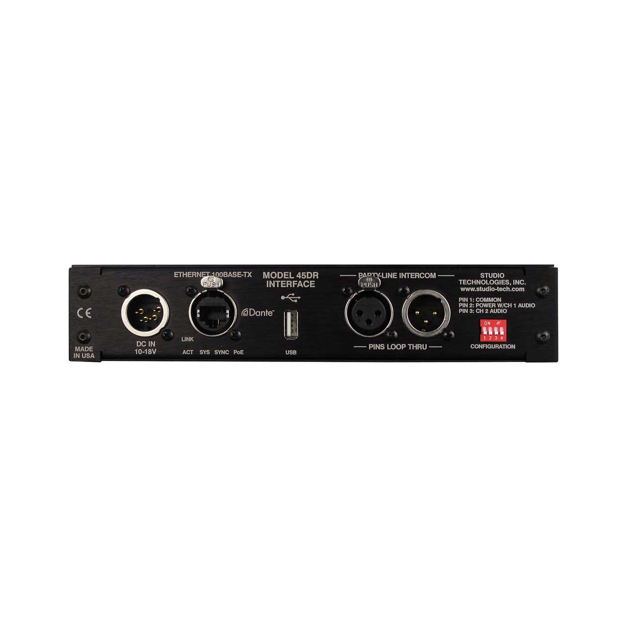 Studio Technologies Model 45DR Dante Two Wire Interface