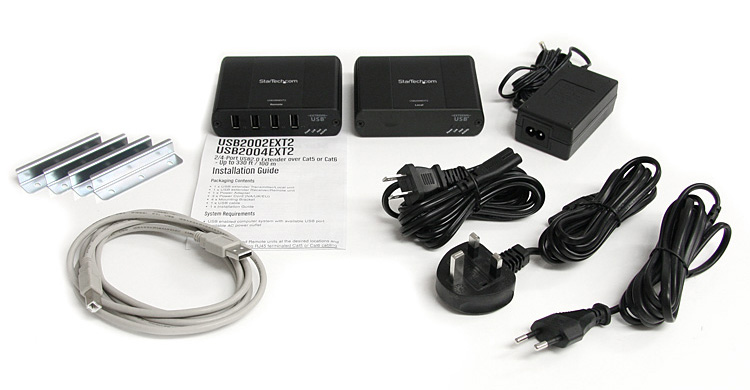 StarTech USB2004EXT2 4 Port USB 2.0 Extender over Cat5 or Cat6 - Up to ...