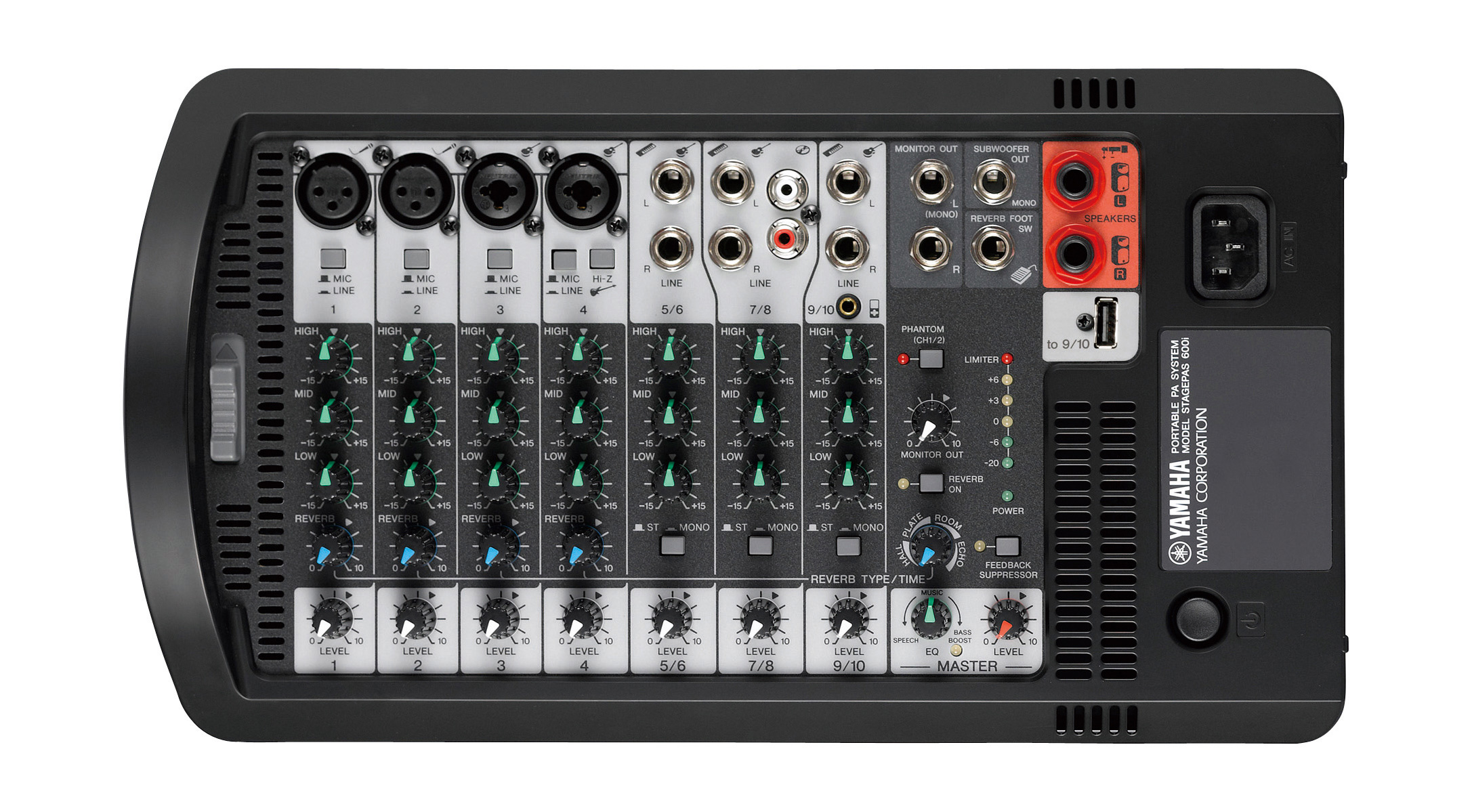 Yamaha STAGEPAS 600I 10-Input Stereo Powered Portable PA System